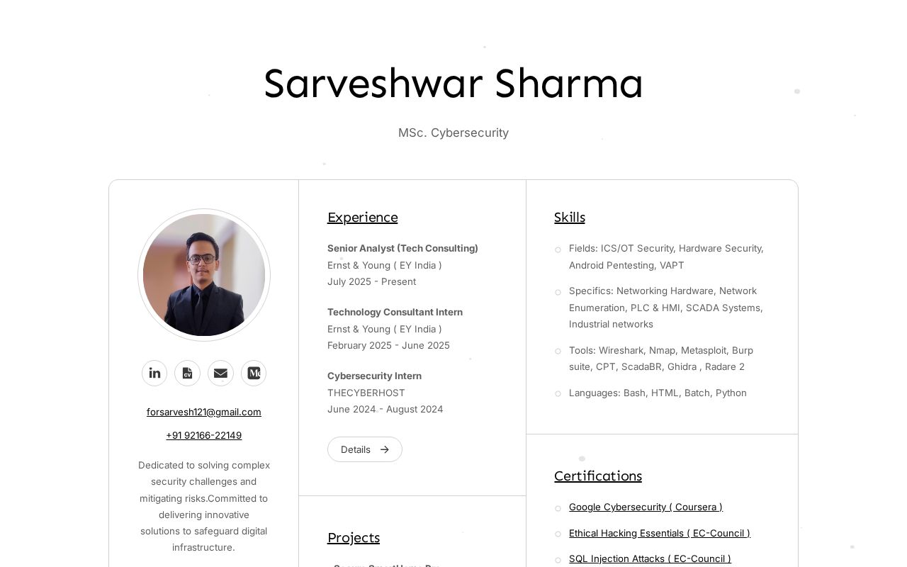 Sarveshwar Sharma